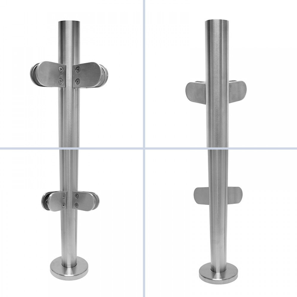 Balustrade End Post 48.3mm Diameter, 316 Grade Stainless Steel